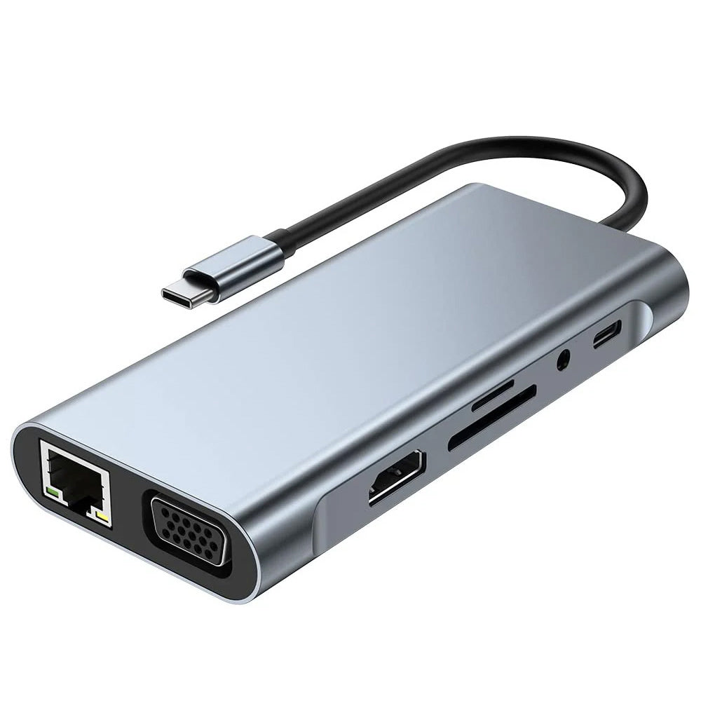 AND-DK11A | 11-in-1 Hub | USB (3.0) + 3 USB (2.0) + Ethernet (RJ45 ...