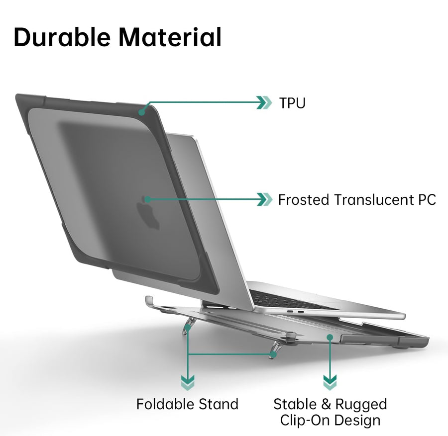 CVR-MB-NEO-GY | MacBook Neo (A3404) | Heavy Duty Slim Hard Shell Dual ...