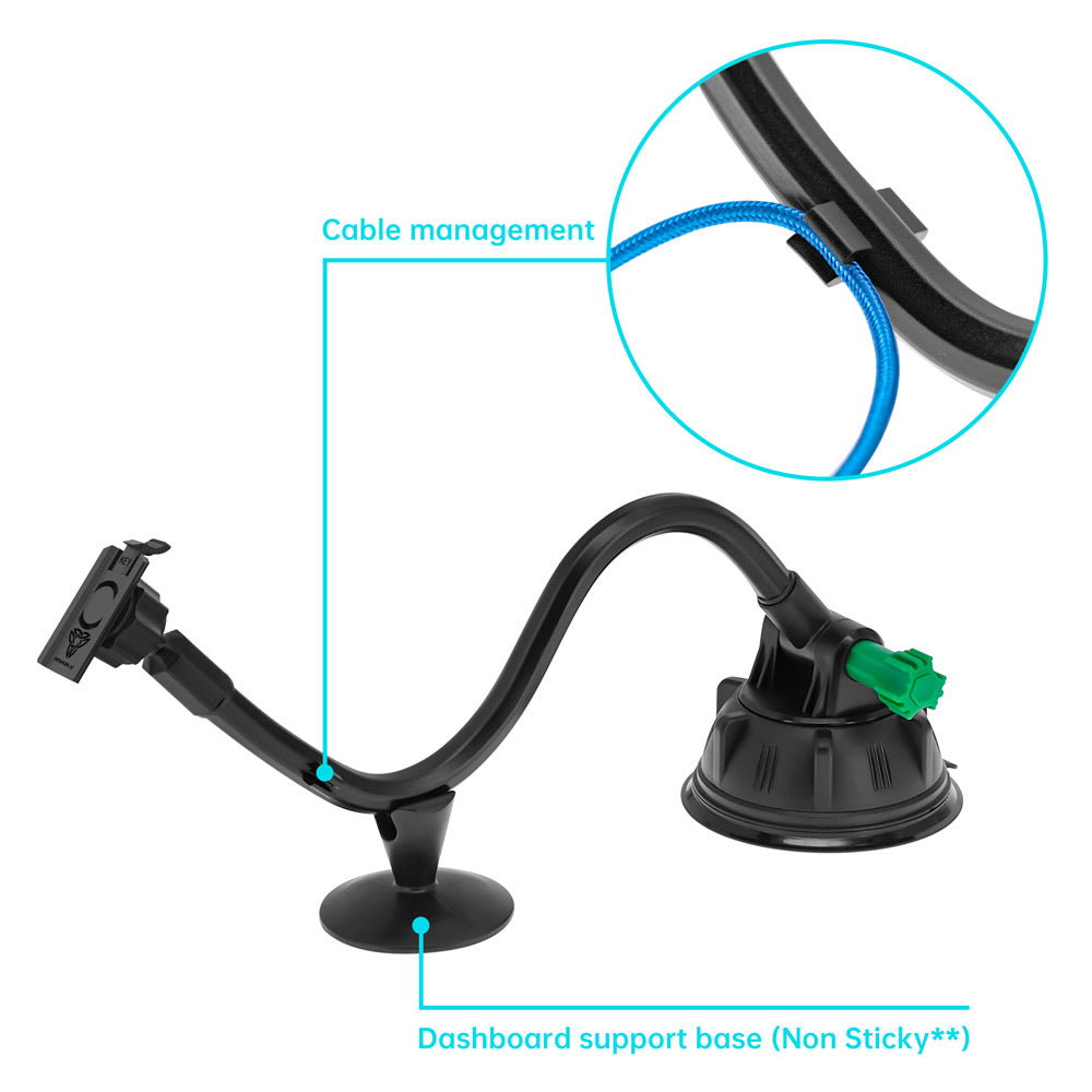 X183K | Truck / Work Van / Bus Dashboard Extra Long Suction Cup Car Mo ...