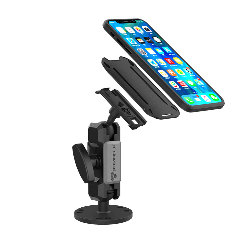 P22K | Heavy-Duty 2.5" round plate AMPS Mount | ONE-LOCK for Phone ...